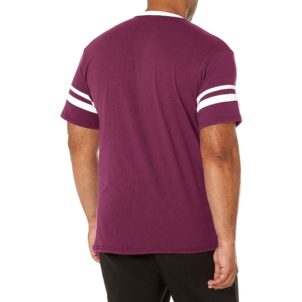 Augusta Sportswear Men's Sleeve Stripe Jersey, MAROON/WHITE, X-Large
