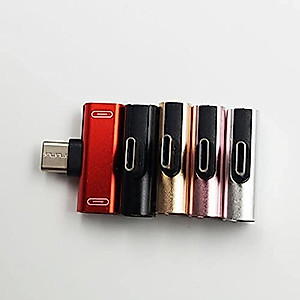 U-K 2 in 1 USB C Splitter Type C Male to Dual Type C Female Headphone ...