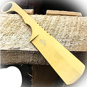 New Straight Edge Razor Fixed Blade GOLD Cleaver TANTO Hunting Knife Karambit NEW Camping Outdoor Pro Tactical Elite Knife BLDA-0084