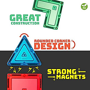 60 PCS 3D Magnetic Blocks Magnetic Tiles - Magnet Building Tiles | Magnetic Tiles Toy Building Sets | Magnetic Building Blocks | Kids Magnet Toys for Kids | Magnetic Tiles for Kids | Magna t Blocks