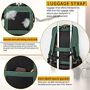 NOBLEMAN Backpack for women and man,15.6 Inch everyday Laptop Backpack, Daypack, with USB travel daypack (Dark Green)