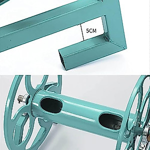 ILOOXI Wall Mounted Garden Hose Reel with Detachable Reel Metal Water Pipe Storage Rack,Wall-Mounted Design,Thickened Wrought Iron,with 3m Hose,1/2" Hose for Yard (Color : A)