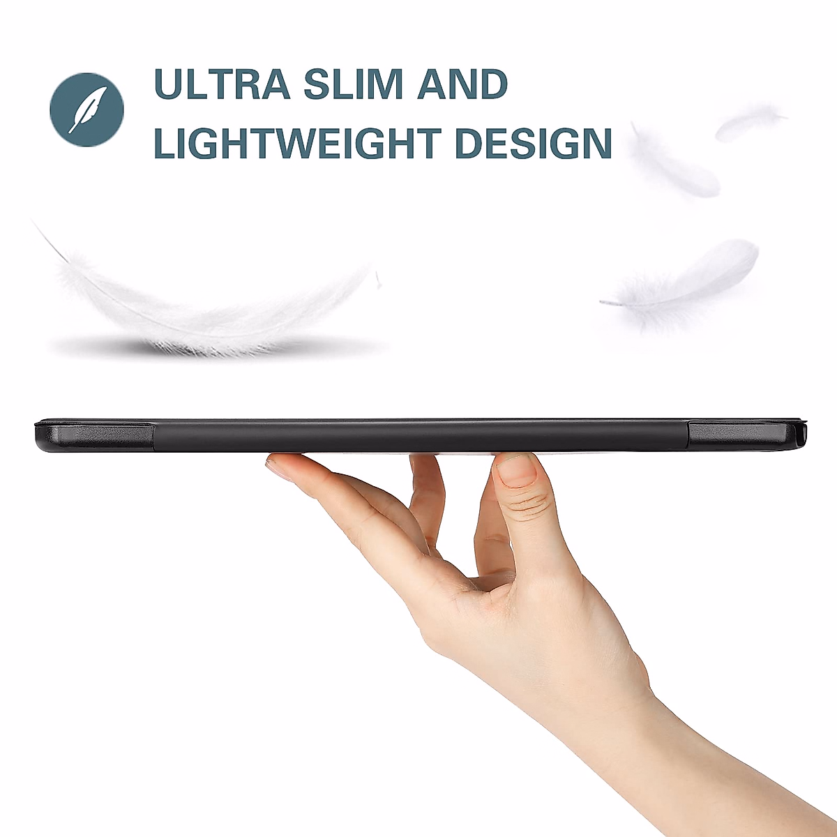 ProCase for Nokia T10 Tablet Case 8.0 Inch 2022, Trifold Slim Stand Cover Hard Shell Folio Lightweight Case Smart Cover for 8.0” Nokia Tablet T10 2022 Release -Black