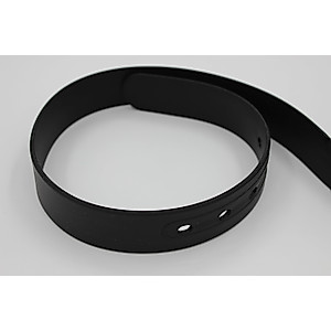 MESHIKAIER Candy Colour Unisex Adjustable Rubber Silicone Belt with Plastic Buckle (Black)