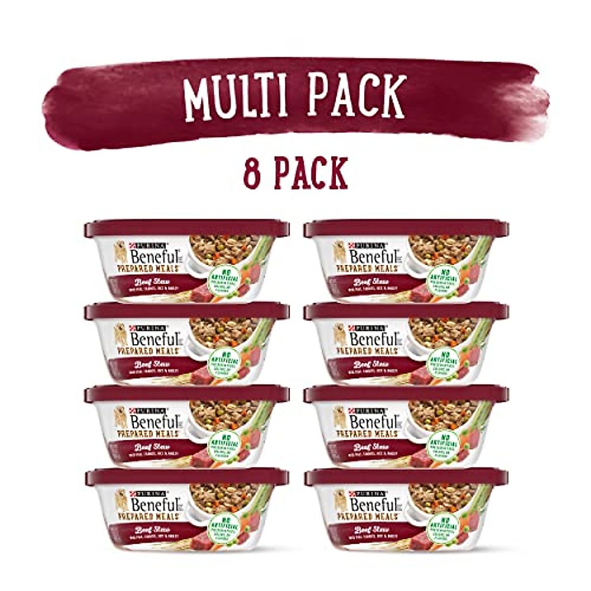 Purina Beneful High Protein, Gravy Wet Dog Food, Prepared Meals Beef Stew - (8) 10 oz. Tubs