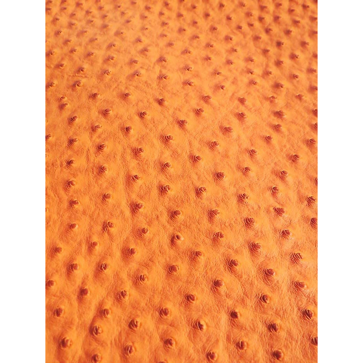 DuroLast™ Classic Ostrich Upholstery Vinyl Fabric Sold by The Yard 2 Tone Embossed Raised DIY Upholstery Accessories Apparel (Orange)