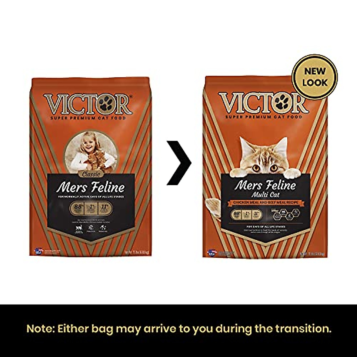 Victor Super Premium Cat Food – Mers Feline Dry Cat Food with Chicken, Beef, Pork and Fish Meal Proteins for Normally Active Cats – All Breeds and All Life Stages from Kitten to Adult, 5 lb
