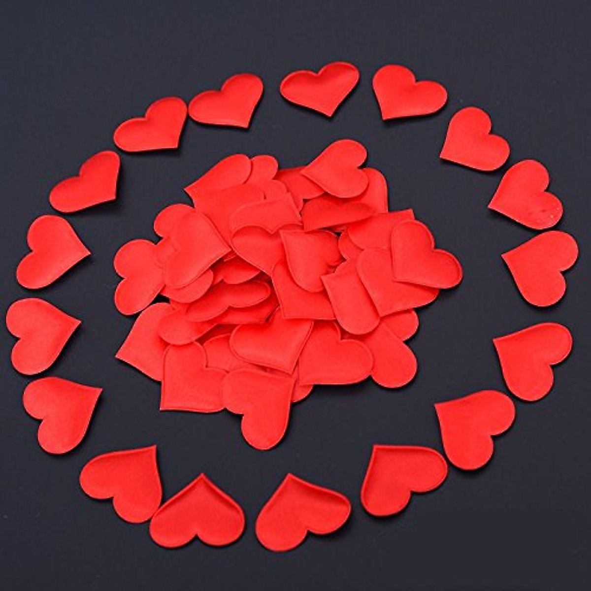 500 Pcs Heart Shape Petals Wedding Valentines Decoration Party Supply (Red)