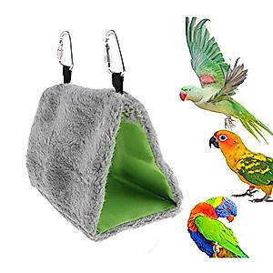 Warm Plush Bird Nest Hammock Hanging Bed Toy for Parrot Parakeet Cockatiel Conure Lovebird Finch Canary Budgie African Grey Cockatoo Amazon Hamsters Rat Chinchilla Ferret Squirrel Cage Perch