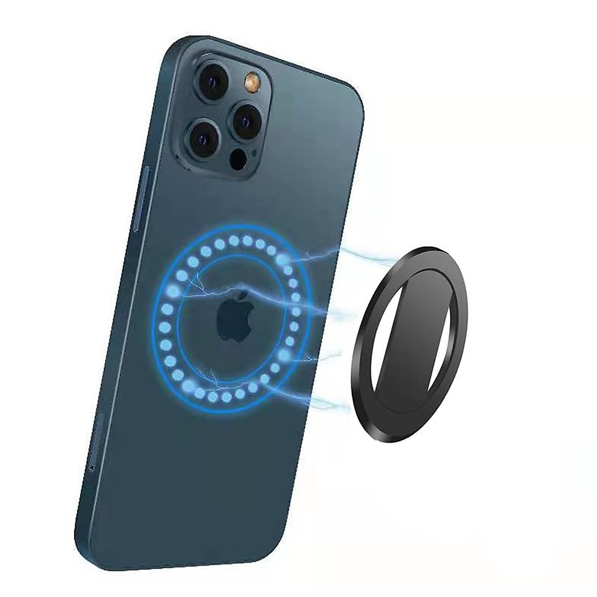 Doxwater Magnetic Phone Holder Slim Folding Phone Holder Detachable Phone Grip Elastic Silicone Finger Hold Phone Ring for All Smartphones