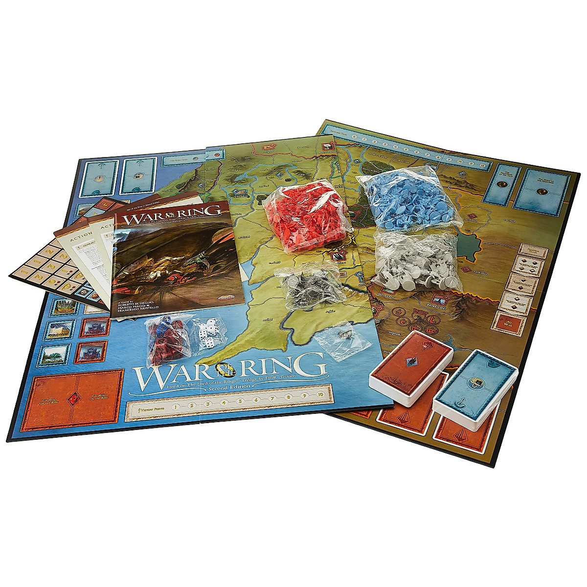 Fantasy Flight Games Ares Games War of The Ring 2nd Edition, Multi-Colored (AGS WOTR001), 2 to 4 Players