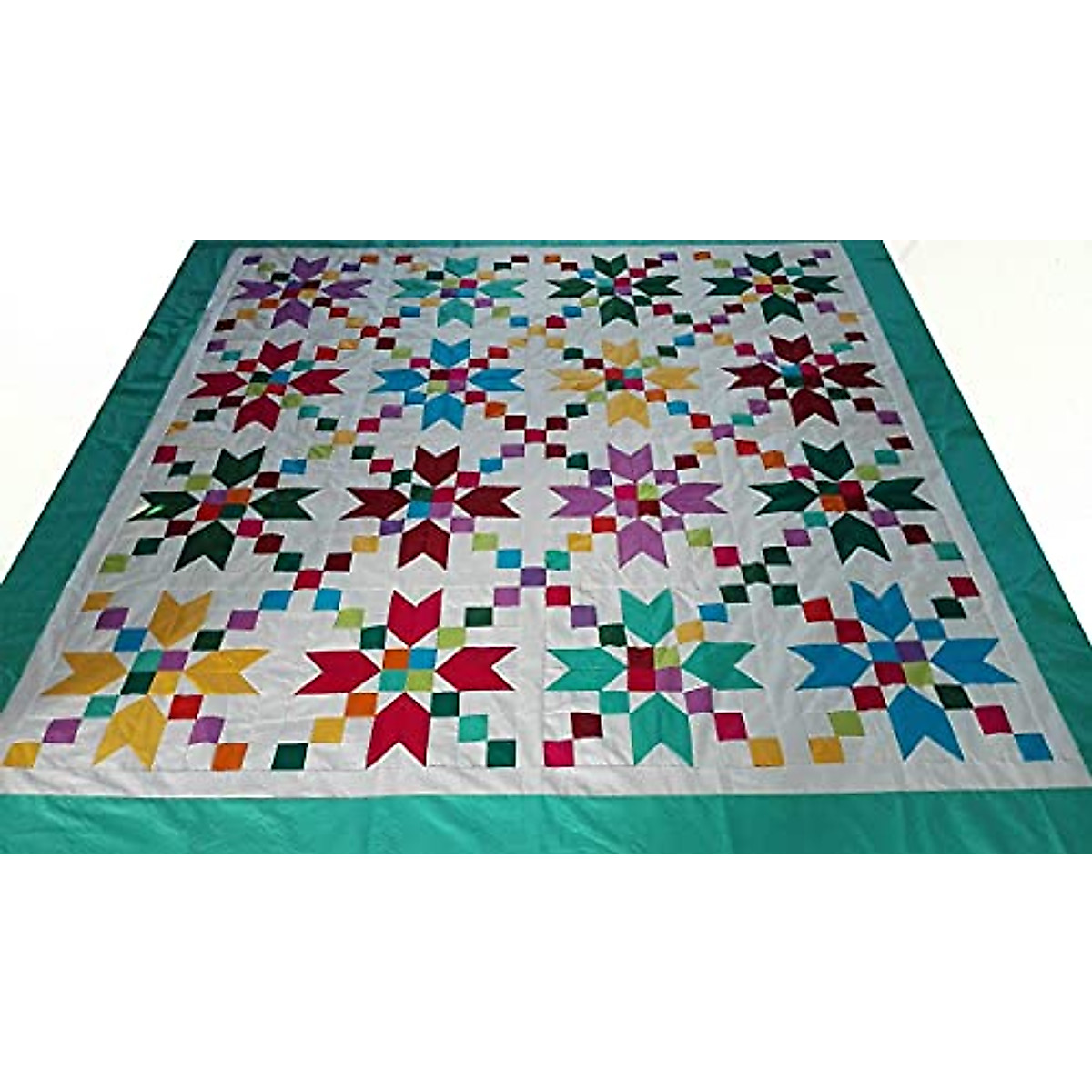 50pcs 10 x 10 inch Multicolor Cotton Fabric Bundle Squares for Quilting Sewing, Precut Fabric Squares for Craft Patchwork