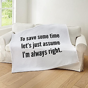 CafePress I'm Always Right Stadium Blanket Super Soft Fleece Plush Throw Blanket, 60"x50"