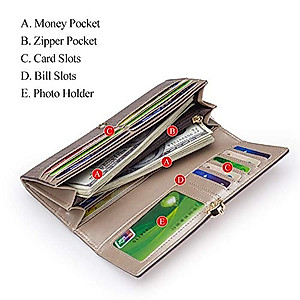 FOXER Leather Totes & Wallets 2 PCS Set, Metallic Handbags with Embroidered Wallets