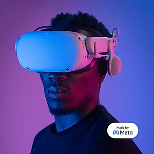 Logitech Chorus VR Off-Ear Headset for Meta Quest 2, Designed for Gaming and VR Fitness, Lightweight, Open air immersive Audio, flip to Mute, USB-C passthrough - White (Renewed)