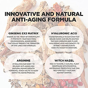Ginseng Radiance Serum | 52.5% Ginseng Extract Skin Rejuvenating Face Serum | Formulated with Ginseng Extract, Hyaluronic Acid, WGF Complex-3 | Korean Skin Care, Vegan, Cruelty-free | 1.01 oz