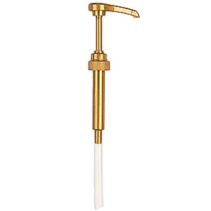 Gold Coffee Syrup Pump for 750ml Bottles (Pack of 1) | Fits Torani, (Monin 1 Liter Plastic Bottle Only), DaVinci, Jordan's Skinny, and Upouria