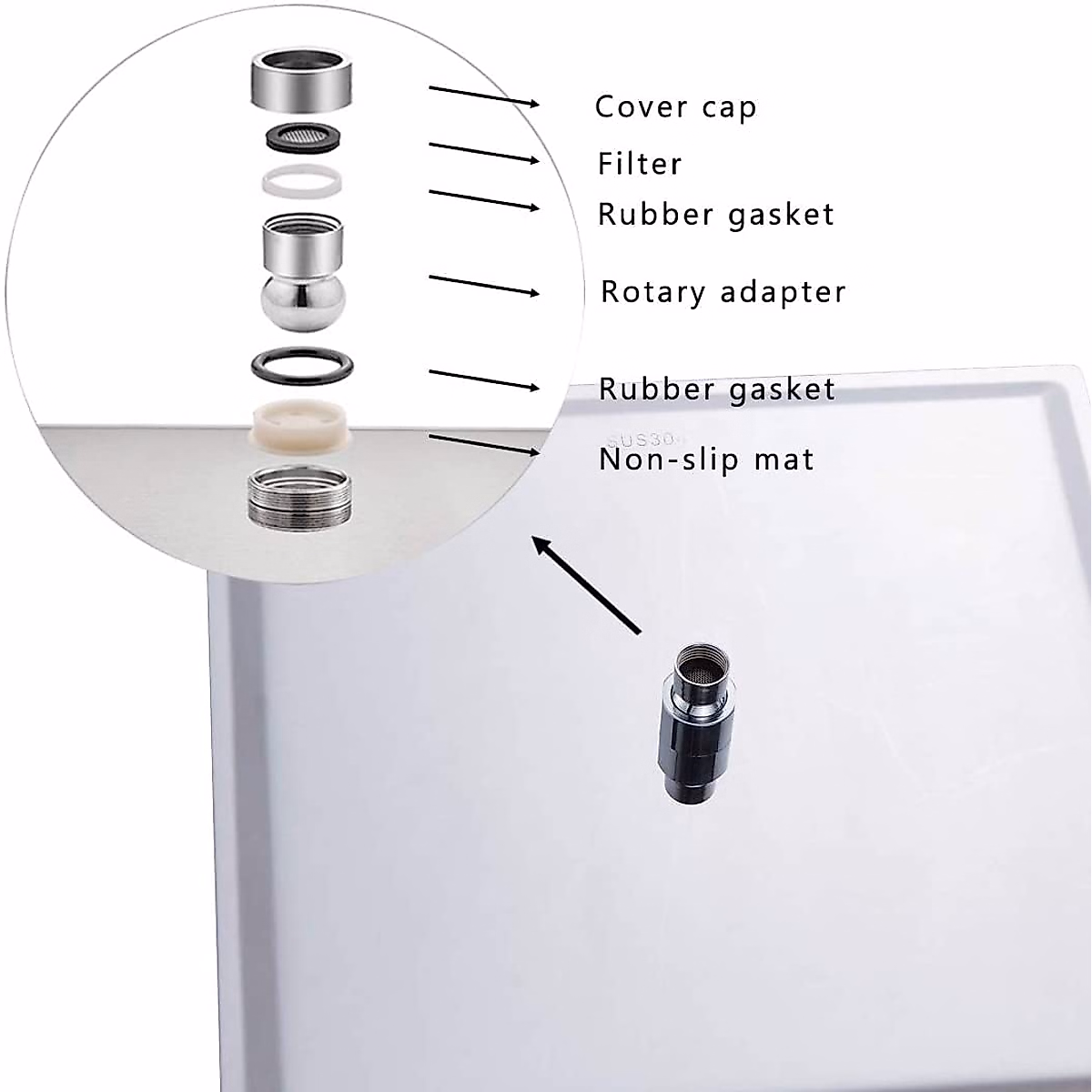 Suguword 16 Inch LED Rain Shower Head Ultra Thin Stainless Steel Rainfall High Flow Shower Head Fixed Wall Mount