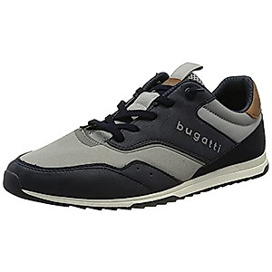 bugatti Men's Sneaker, Dark Blue Grey, 9