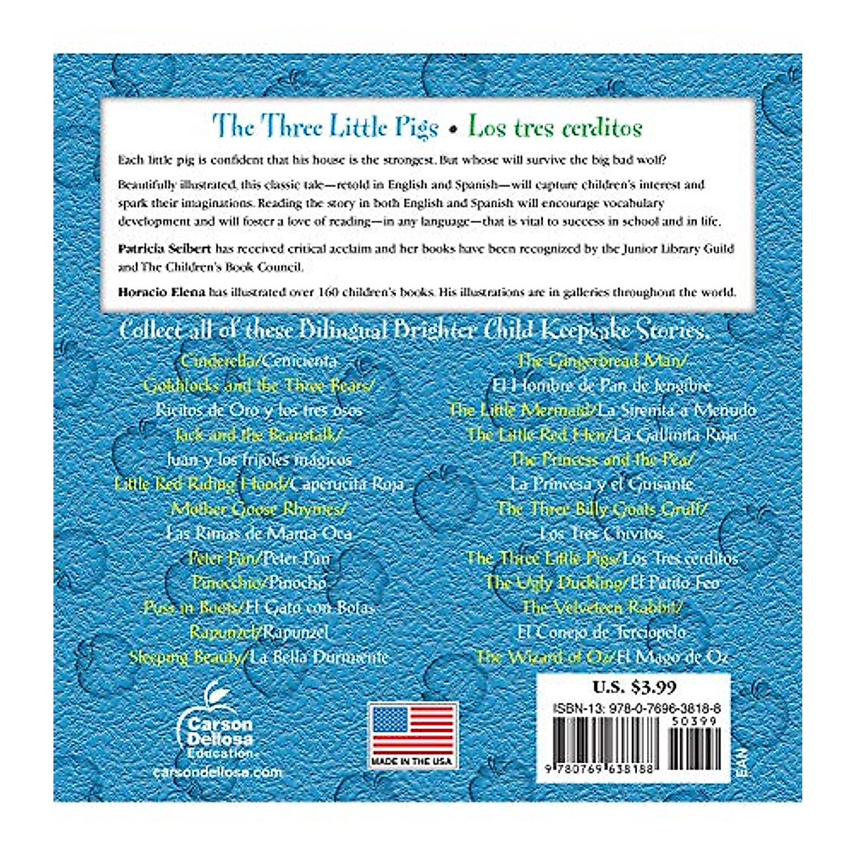 The Three Little Pigs Los Tres Cerditos Bilingual Storybook—Classic Children's Books With Illustrations for Young Readers, Keepsake Stories Collection (32 pgs) (Volume 29)