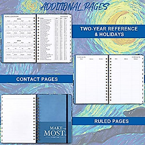 2023-2024 Planner – Jul.2023 - Jun.2024, Weekly ＆ Monthly Academic Planner 2023-2024, with Tabs, 6.4" x 8.5", Hardcover, Strong Binding, Thick Paper, Back Pocket, Elastic Closure, Inner Pocket