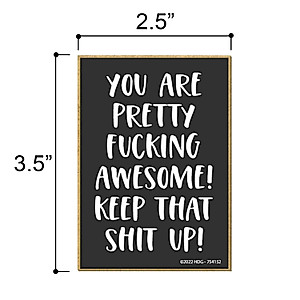 Honey Dew Gifts, You are Pretty Fucking Awesome Keep That Shit Up, 2.5 inch by 3.5 inch, Locker Decorations, Refrigerator Magnets, Fridge Magnets, Decorative Funny Magnets, 754152