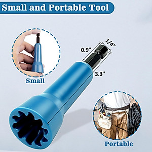 Wire Twisting Tool, Wire Spin Twister Nut, Spin Twist Wire Connector Socket, Wire Twisting Spinner, Wire Spin Driver Nut, Wire Twister Tool for Drill and Wire Connector Driver with 1/4" Chuck (Blue)