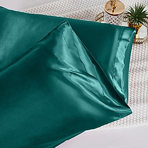 2 Packs Silk Pillow Cases, Satin Pillowcase for Hair and Skin, Pillowcases Standard Size Set of 2, Luxury Soft Satin Pillowcovers 20x30 Inches, for Women Men