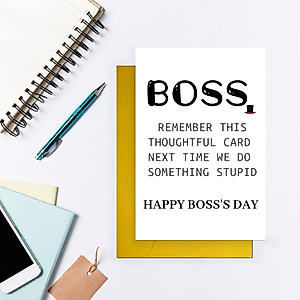 COLINHELIN Happy Boss's Day Card for Men Women, Funny Boss's Day Card for Boss Manager, Humor Bosses Day Card Gifts for Him Her, Card For Boss Boss Lady, Boss Gift For Boss Manager Leader