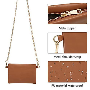 forestfish Black Clutch Purses For Women, Leather Small Crossbody Bags Evening Bags With Wrist Strap Shoulder Strap