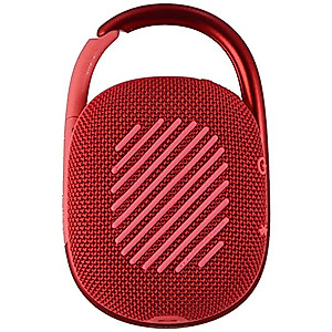 JBL Clip 4 Waterproof Portable Bluetooth Speaker Bundle with Megen Protective Hardshell Case (Red)