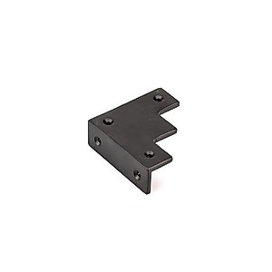 Richelieu Hardware BP954278900 2 15/16-inch (75 mm) Rustic Decorative Forged Iron Corner Bracket for Barn Door, Matte Black Finish, 1.0 Count
