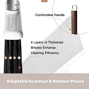 Jekayla Heavy Duty Broom, 56-Inch Long Handle, Perfect for Outdoor and Indoor Use