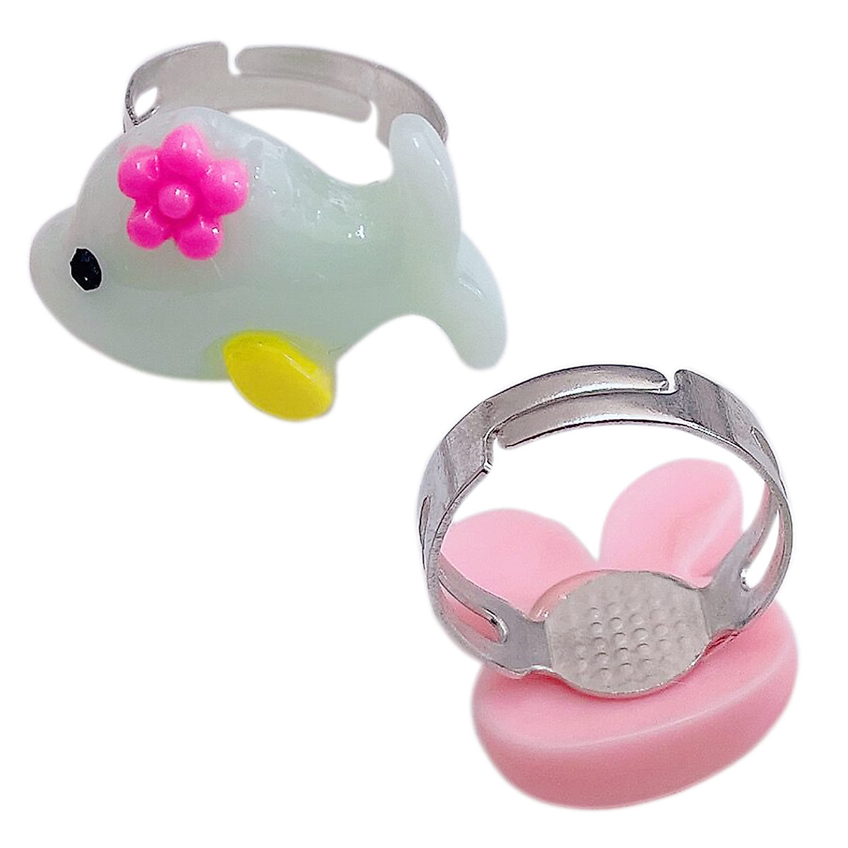 monochef 24pcs Rings for Girls Kids Dress Up Rings Jewelry Set Lovely Toys For Little Girls Adjustable, No Duplication, Girl Pretend Play Gift With Box