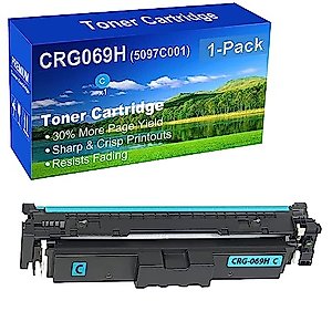 1-Pack (Cyan) Compatible MF753Cdw MF751Cdw LBP674Cdw LBP673Cdw LBP674Cx MF752Cdw MF756Cx Printer Toner Cartridge High Capacity Replacement for Canon CRG-069H CRG069H (5097C001) Toner Cartridge