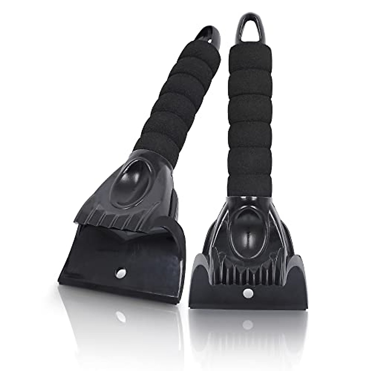 EcoNour Ice Scraper for Car Windshield | 2 Pack Window Scraper to Remove Snow, Frost, and Ice | Ice Crusher for Car Window with Foam Handle for Perfect Grip | Snow Removal & Frost Remover Accessories
