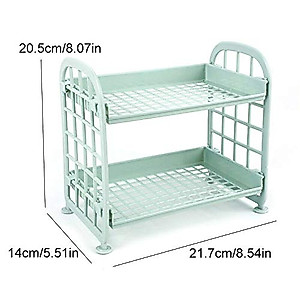 CHDHALTD Plastic Bathroom Storage Shelf,2 Layer Wall Coner Storage Rack, Home Organization Storage Shelf Holder for Kitchen Bathroom Coffee