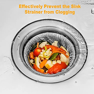 Yuyouqu Disposable Mesh Sink Strainer Bags, 100 PCS Kitchen Sink Strainer Trash Bag, Drain Nets for Sink, Sink Strainer Filter Mesh Bag, Kitchen Sink Trash Mesh Bag, Anti-Clogging Elastic Filter Bags