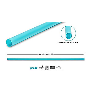 phade Eco-Friendly 10.25" Giant Drinking Straws 250 Count - Sustainable Marine Biodegradable Compostable Individually Wrapped, 1 Pack