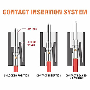 iCrimp IWD-1620 Deutsch Crimp Tool, Size 16 Deutsch Crimper, Solid Barrel Contact & Circular Connector Contacts Crimping Tool, 8 Indents Wire Crimper, AWG16 to AWG20