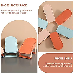 CUBTOL Space Slipper for Deck Holder Stands Clo Low Fixtures Save Stacker: Shoe Rack Slot Sandals Double Organizer Shoes Sneakers Display Organization Sandal Heel Slots Saver Plastic