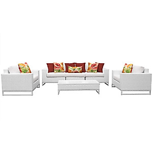 TK Classics Miami Seating Patio Furniture, Sail White