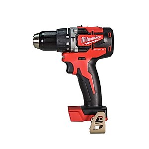 Milwaukee 2802-20 M18 18V 1/2" Compact Cordless Brushless Hammer Drill/Driver