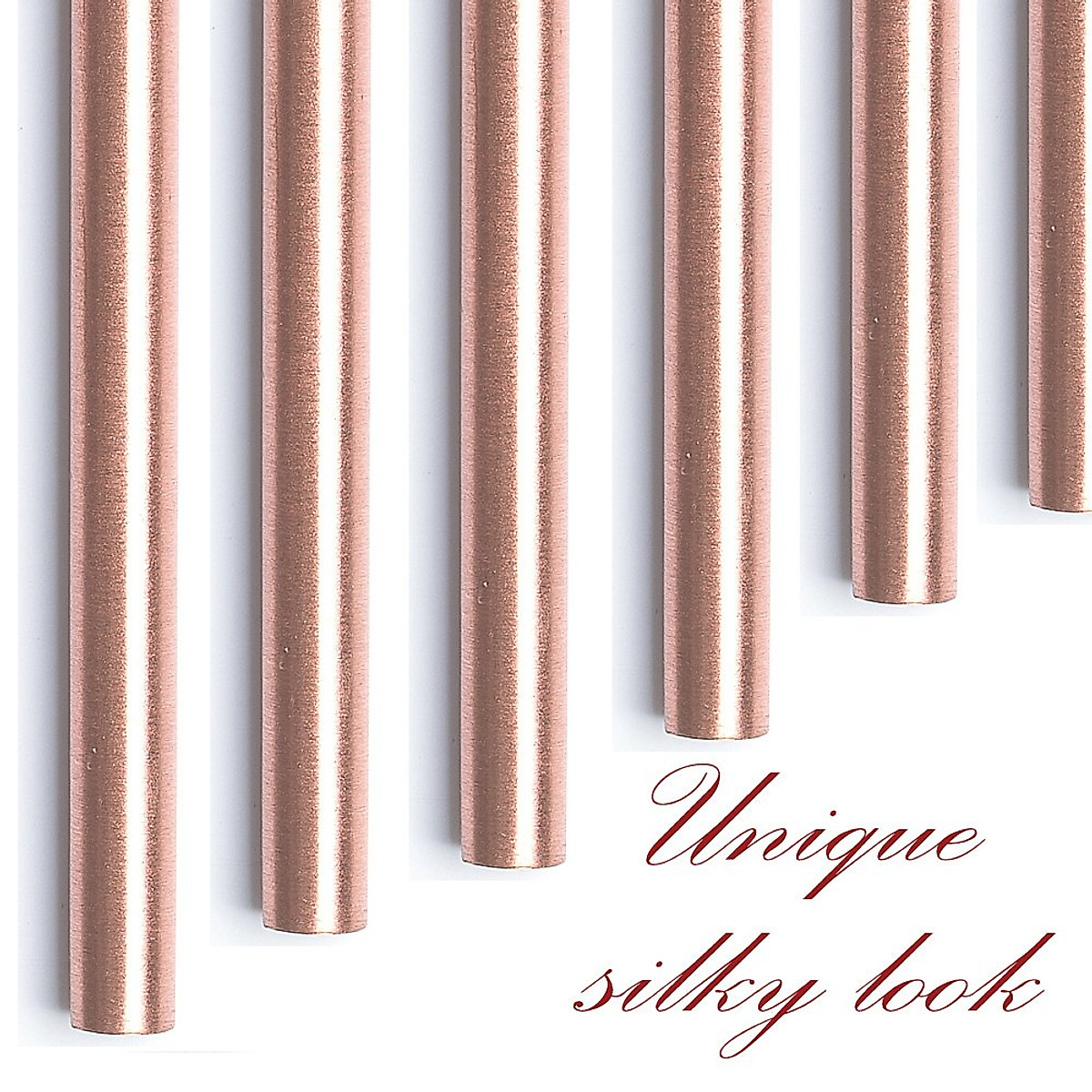 Copper straws – mini 5,5" (14 cm) size – set of 6 solid 100% copper drinking straws – you do not need a copper mug to feel the taste of your Moscow mule, Martini or lemonade