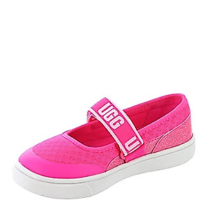 UGG Unisex-Child Rennon Skimmer Glitter Sneaker, Taffy Pink, 11 Little Kid
