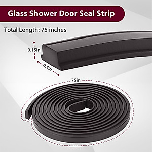 Magnetic Strips for Shower Doors, 75 Inches Flexible Magnetic Strip Shower Insert Replacement for Framed Semi Framed Swinging Glass Shower Door