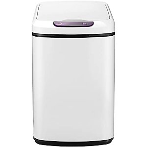 Hanover 12-Liter / 3.2-Gallon White 12 Liter / 3.2 Gallon Hands Free Garbage Bin, Fingerprint Resistant, Soft Close, Sensor Lid, 12L Trash Can 2