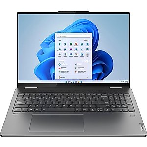 Lenovo Yoga 7 2023 2-in-1 Laptop 16" WUXGA IPS Touchscreen 10-Core 13th Intel i7-1355U 16GB RAM 512GB SSD Iris Xe Graphics Thunderbolt 4 Wi-Fi 6E Backlit Fingerprint Windows 11 Pro w/ONT 32GB USB