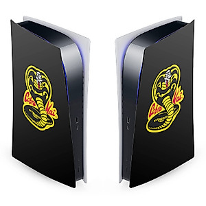 Head Case Designs Officially Licensed Cobra Kai Classic Logo Iconic Vinyl Faceplate Sticker Gaming Skin Decal Cover Compatible With Sony PlayStation 5 PS5 Digital Edition Console