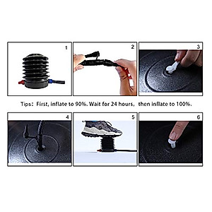 RGGD&RGGL Yoga Ball Chair, Exercise Ball with Leak-Proof Design, Stability Ring&2 Adjustable Resistance Bands for Any Fitness Level, 1.5 Times Thicker Swiss Ball for Home&Gym&Office&Pregnancy (65 cm)